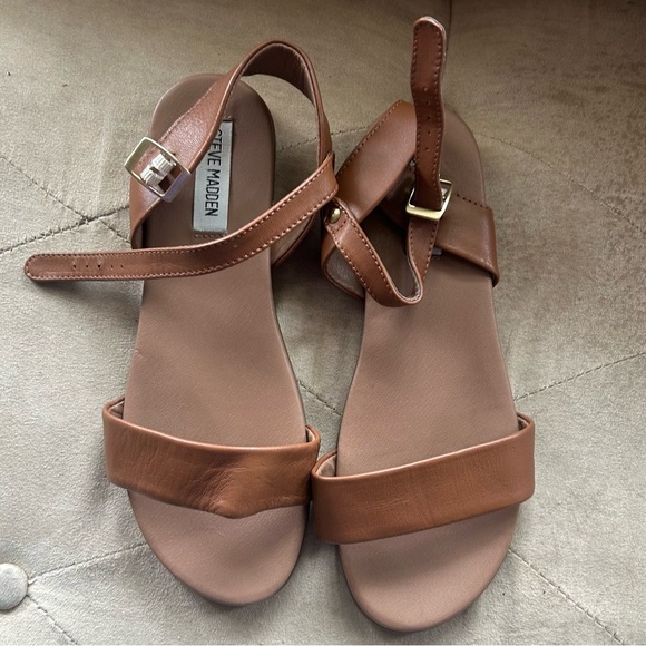 Steve Madden | Shoes | Steve Madden Womens 8 Dina Tan Leather Strappy ...